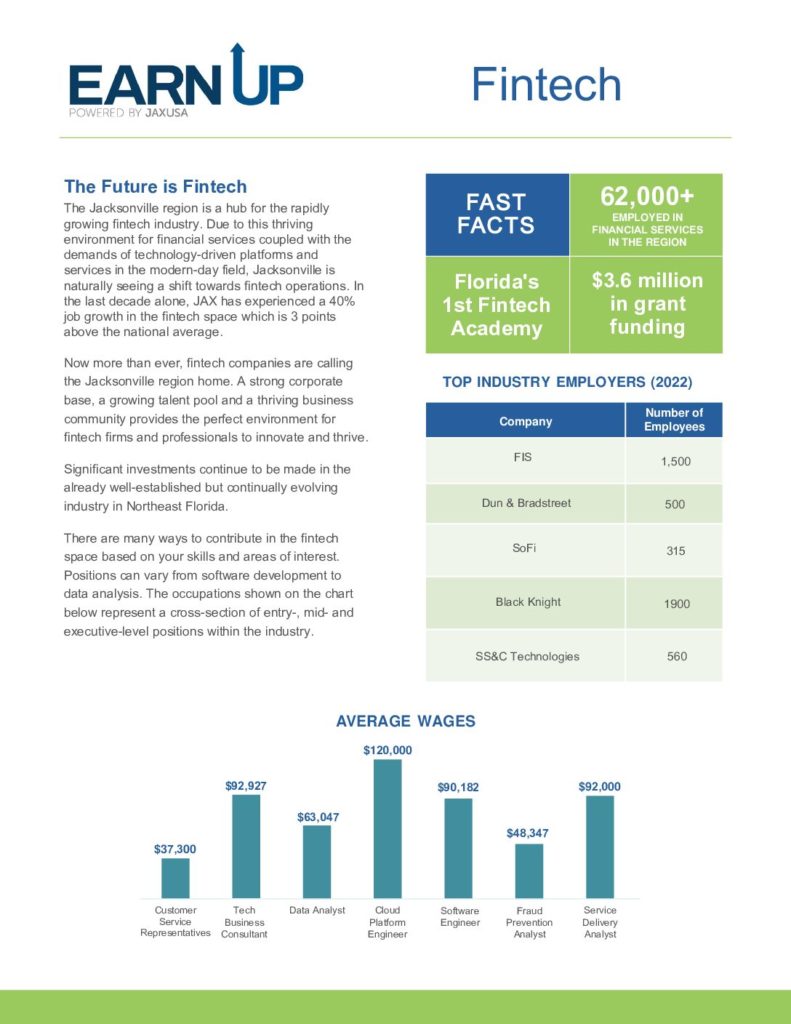 Career Pathways - Financial Services - Earn Up